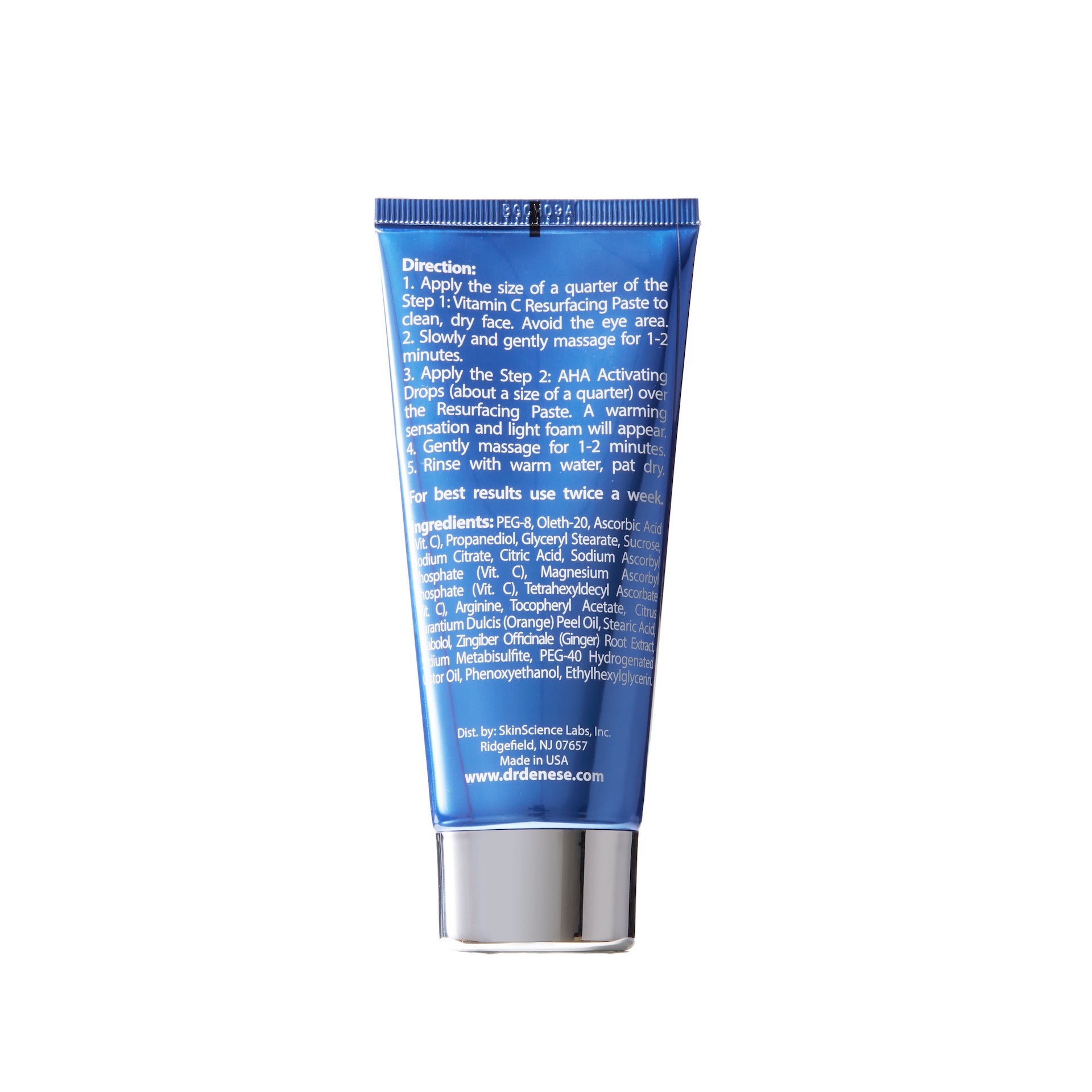 Dr. Denese Peel & Glow Rx Vitamin C Face Paste & AHA Peel Drops Set ...